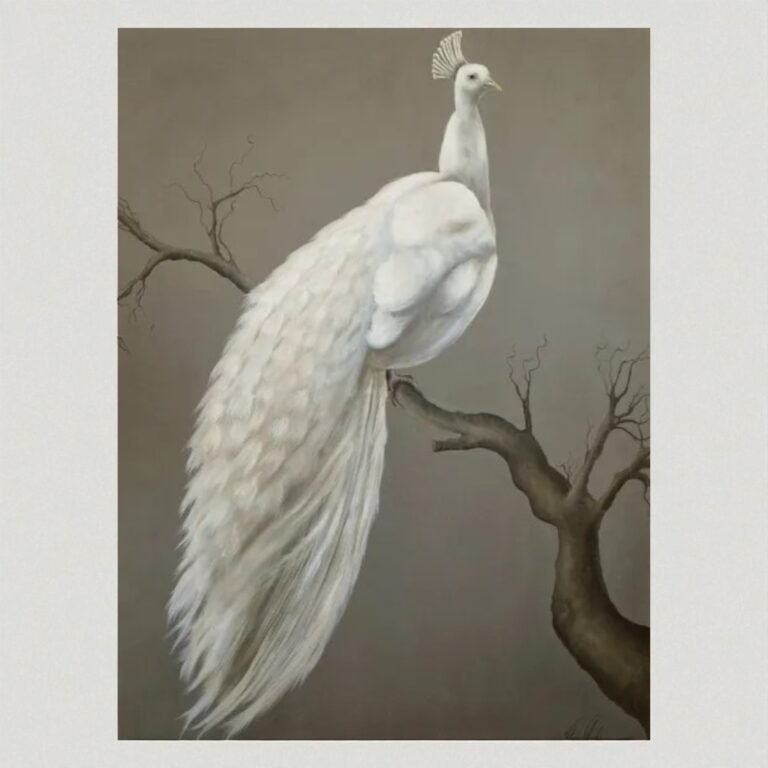 Italian Original Painting Imperial Peacock I and II – Devonshire